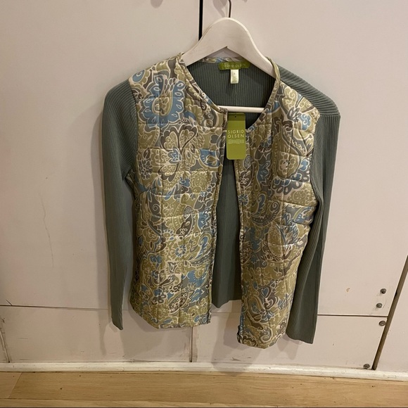 Sigrid Olsen | Sweaters | Sage Green Zipper Sweatersigrid Olsen | Poshmark